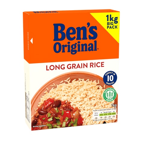 Long Grain Rice 1kg | Dried Rice | Ben's Original™ UK
